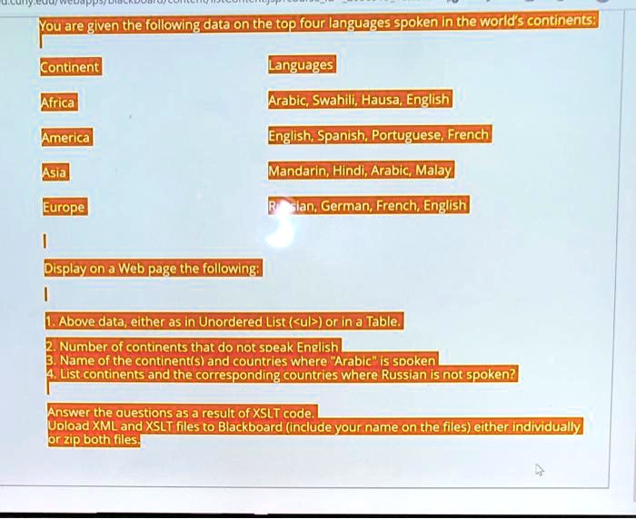 SOLVED: Write XML and XSL files, not HTML. Now you are given the ... SOLVED: Write XML and XSL files, not HTML. Now you are given the ...