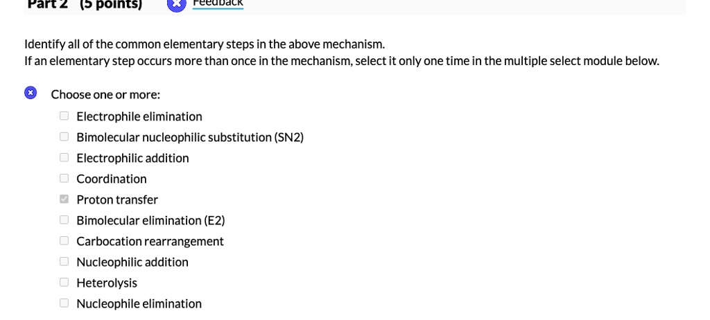 SOLVED: Identify all of the common elementary steps in the above ...