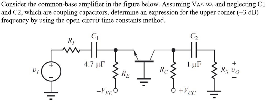 [GET ANSWER] Consider the common-base amplifier in the figure below. Assuming VA