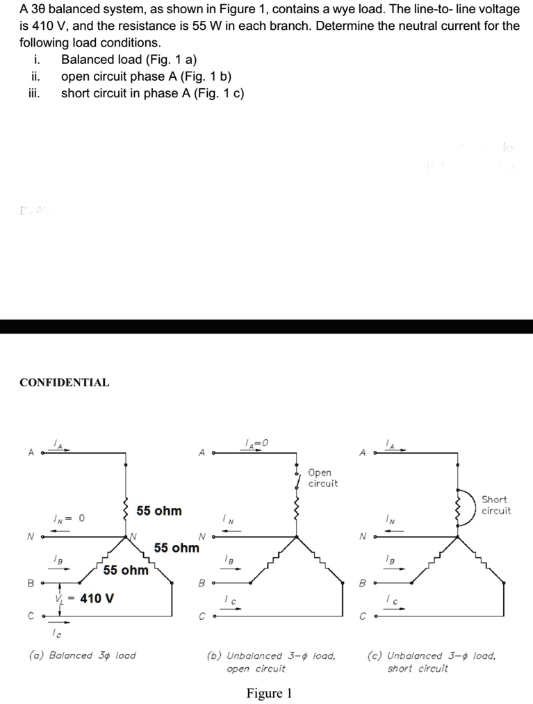 A 3-phase balanced system, as shown in Figure 1, contains a wye load ...