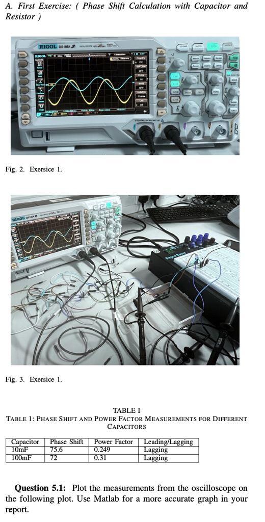 A. First Exercise: (Phase Shift Calculation with Capacitor and Resistor ...