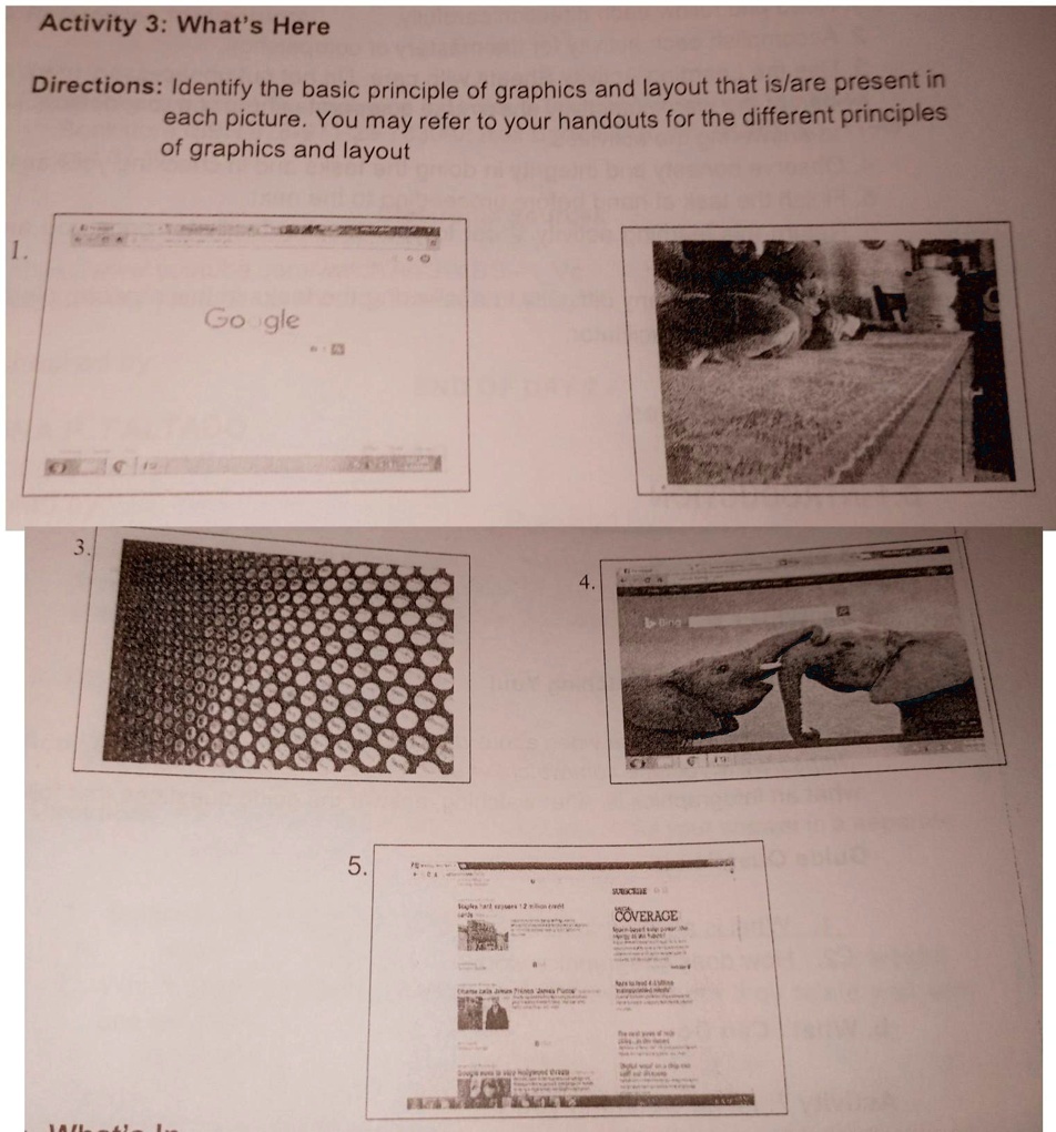 Activity 3: What's Here Directions: Identify the basic principle of ...