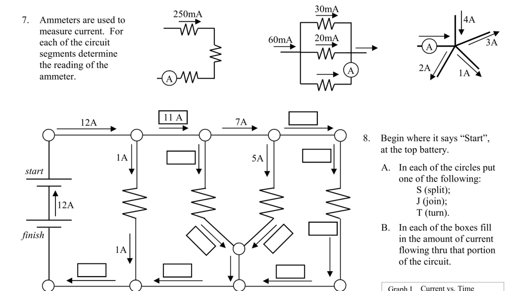 SOLVED: 30 mA 250 mA Ammeters are used to measure current. For each of ...