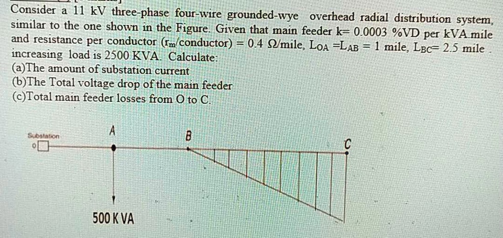 SOLVED: Consider an 11 kV three-phase four-wire grounded-wye overhead ...