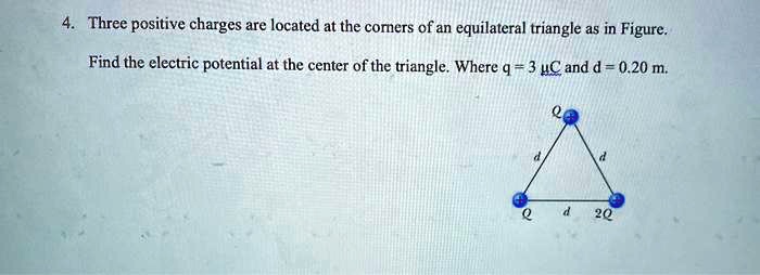 three positive charges are located at the comers ofan equilateral ...