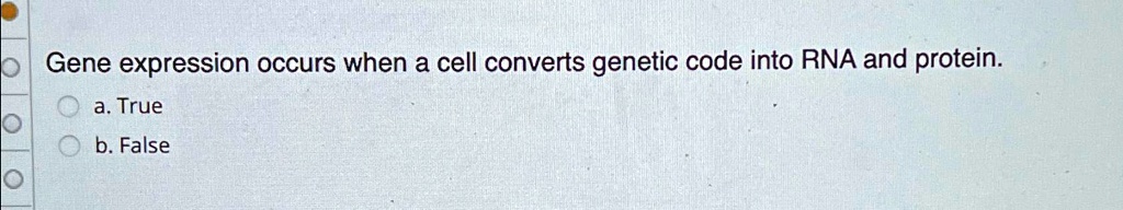Gene expression occurs when a cell converts genetic code into RNA and ...