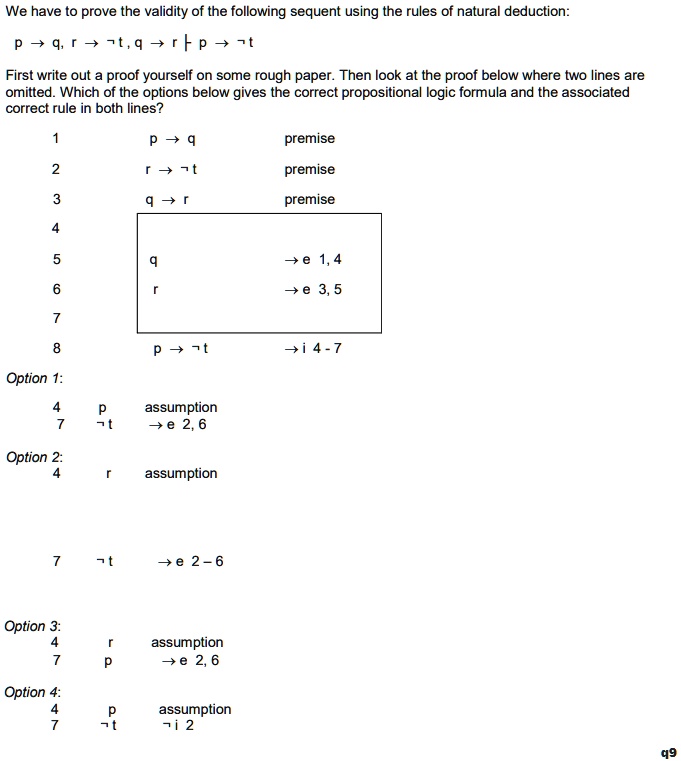 SOLVED: We have to prove the validity of the following sequent using ...