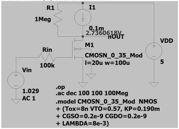 Solved The Figure Below Shows A Common Source Amplifier With A Current Source Load The Biasing