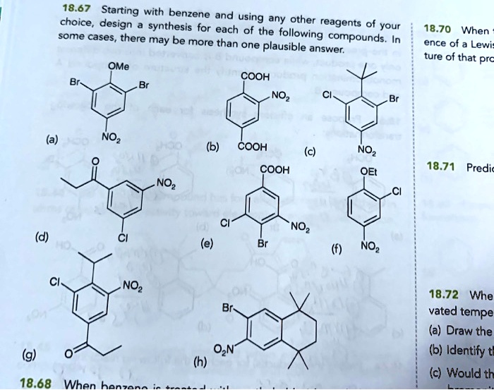 18.67 Starting with benzene and using any other reagents of your choice ...