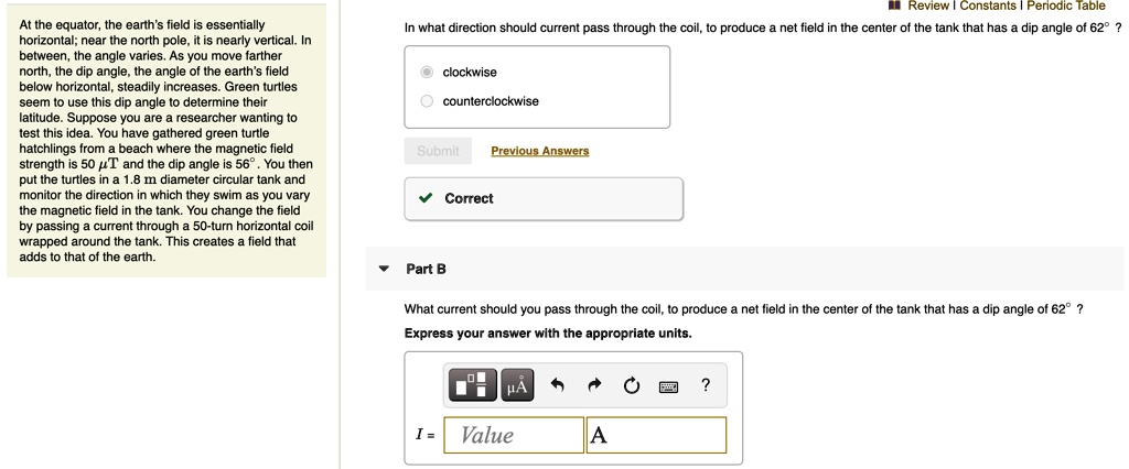 Review Constants Periodic Table In What Direction Should Current Pass Through The Coil To