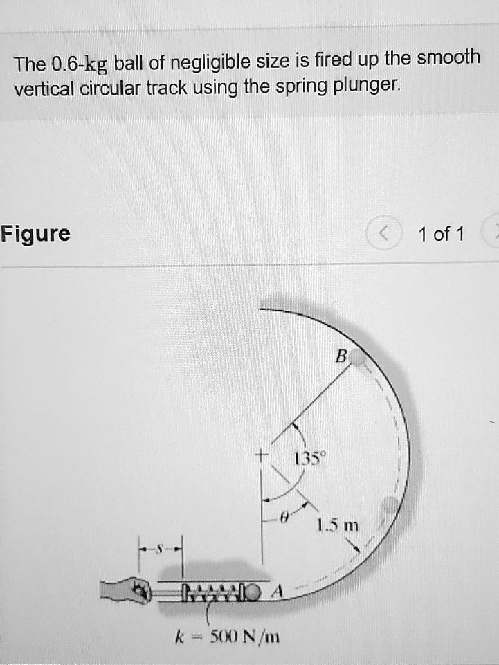SOLVED: The 0.6-kg ball of negligible size is fired up the smooth ...