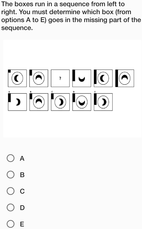 The boxes run in a sequence from left to right. You must determine ...
