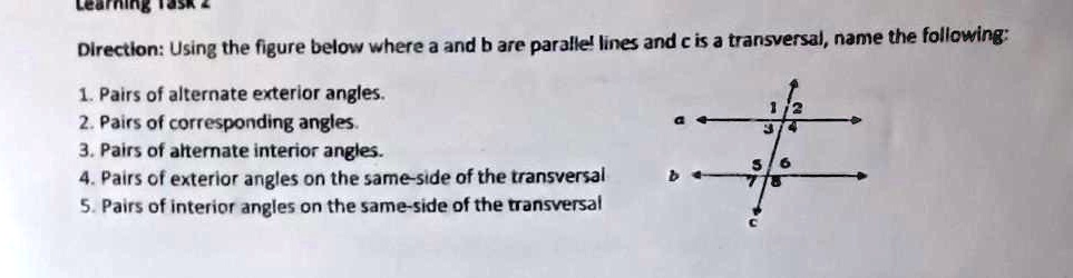 SOLVED: Tulungan nyo po ako please â€¢-â€¢ LCDI Direction: Using the figure below where a and b ...