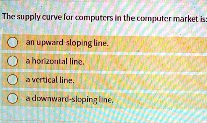 SOLVED: The supply curve for computers in the computer market is an ...