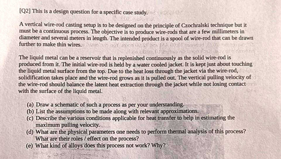 SOLVED: [Q2] This is a design question for a specific case study. A ...