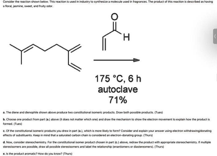 Consider the reaction shown below. This reaction is used in industry to ...