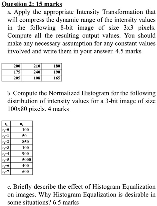 question 215 marks a apply the appropriate intensity transformation ...