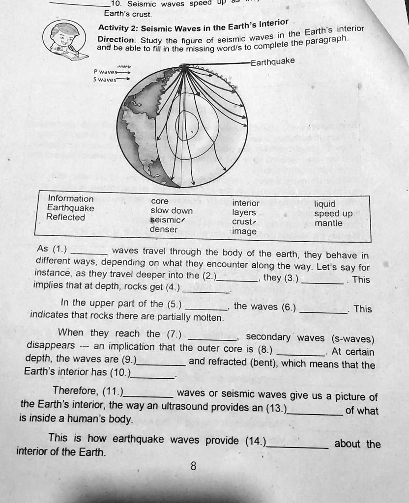 SOLVED: paki sagot po pls di ko po kasi mahanap 10. Seismic waves speed ...