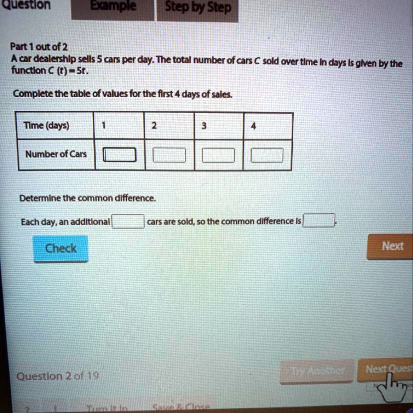 SOLVED: 'A car dealership sells 5 cars per day. The total number of ...