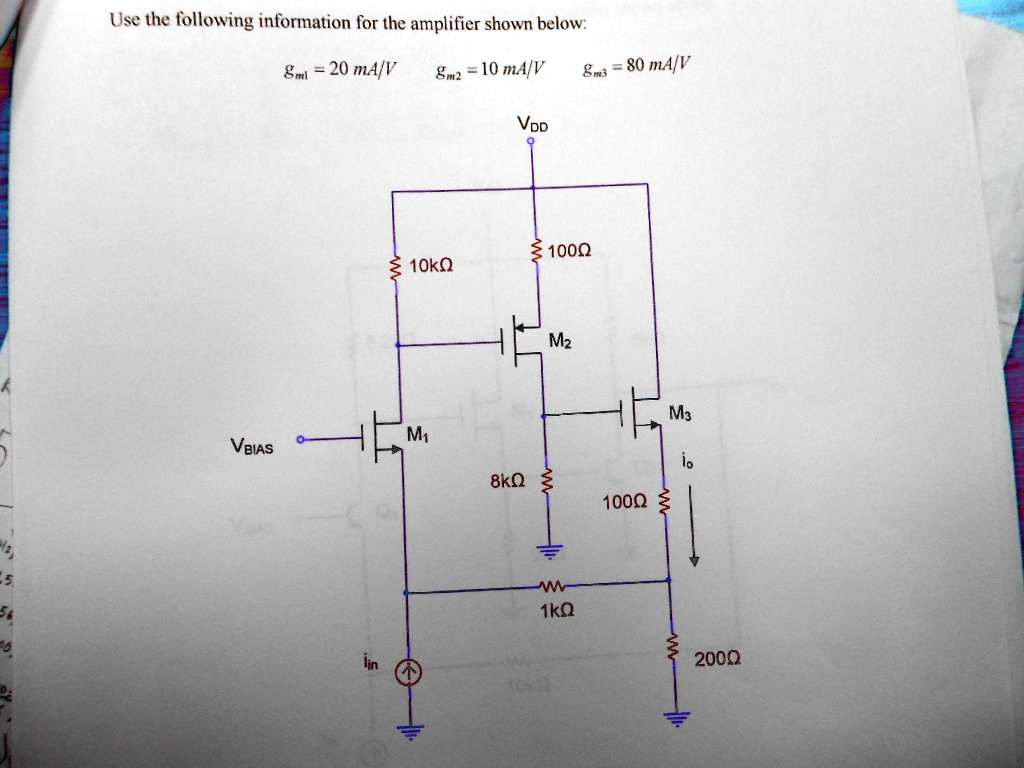 a draw the open loop circuit b calculate the open loop current gain c determine the feedback ...