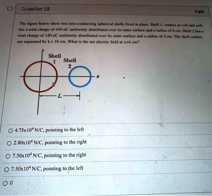 question 15 6 the figure below show mene wl cuucling spherical shells ...
