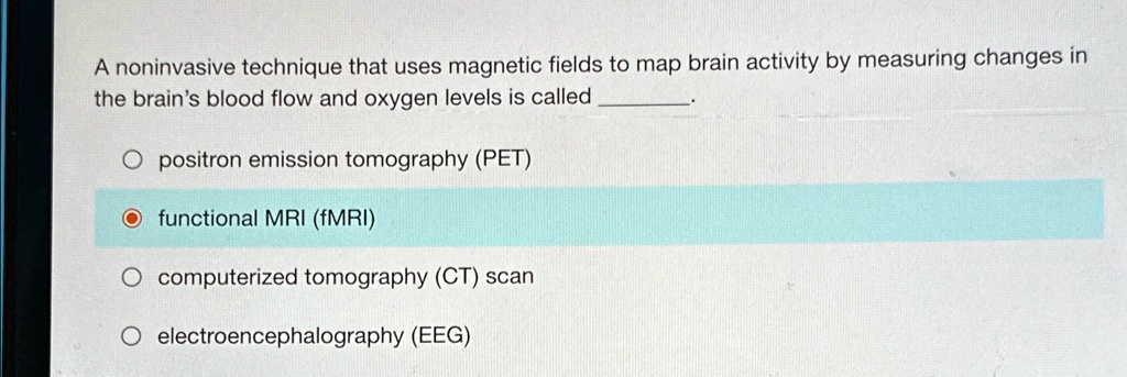 a noninvasive technique that uses magnetic fields to map brain activity ...