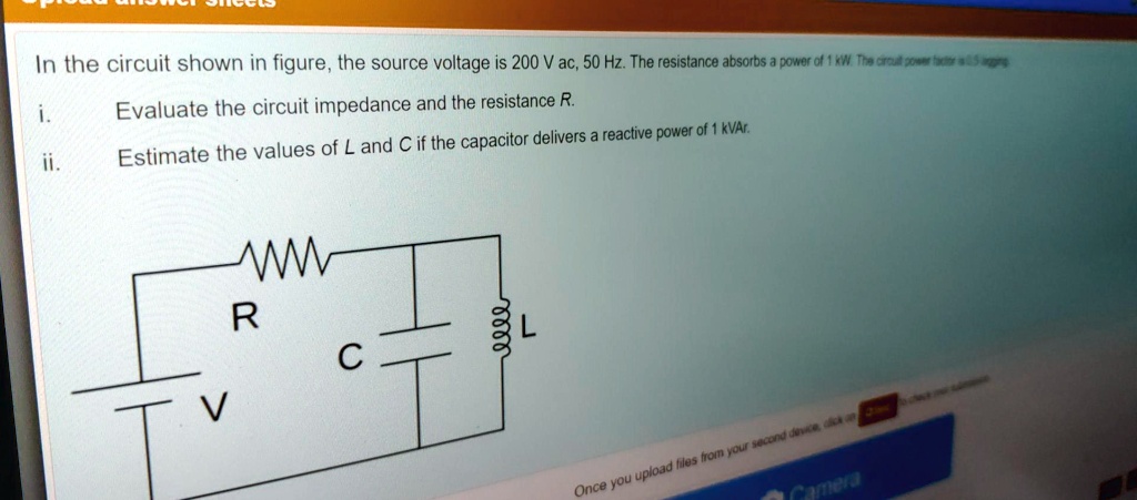 SOLVED: In the circuit shown in the figure, the source voltage is 200 V AC, 50 Hz. The ...