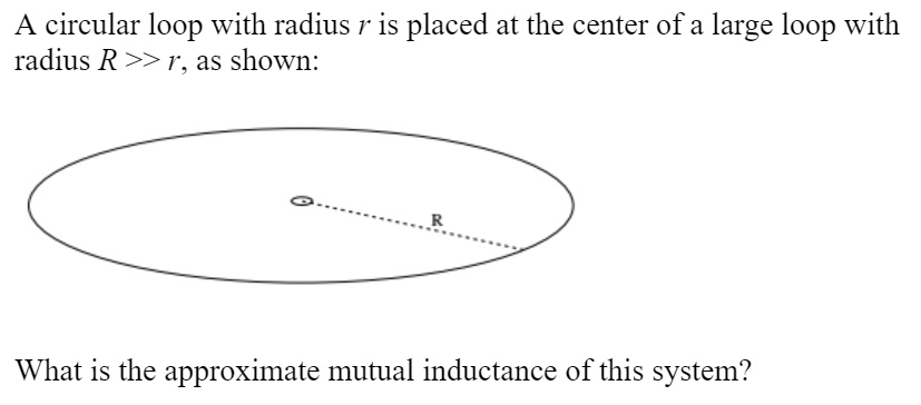 SOLVED: A circular loop with radius r is placed at the center of a ...