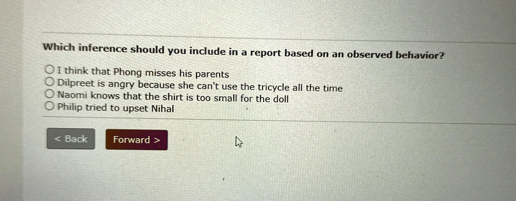 [GET ANSWER] which inference should you include in a report based on an ...