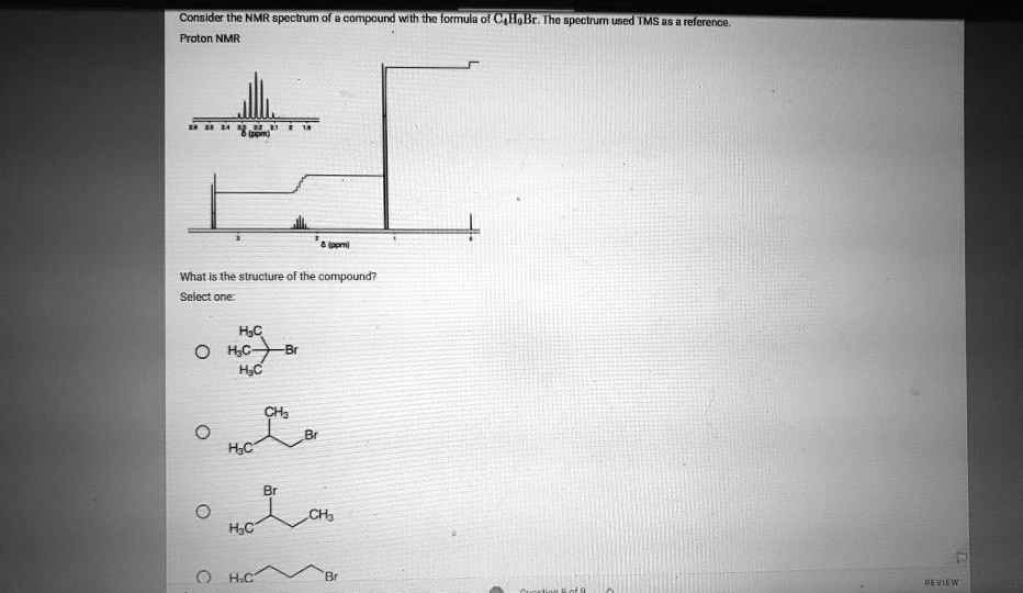 SOLVED: Consider the NMR spectrum. Proton NMR. What is the structure of ...