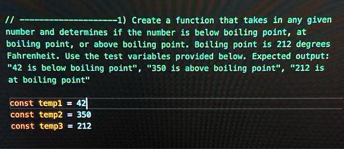 Solved Create A Function That Takes In Any Given Number And Determines If The Number Is Below