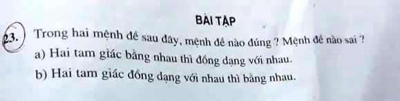 Solved BÀi TẬp Trong Hai Má‡nh Ä‘á Sau đây Má‡nh Ä‘á Nà O Ä