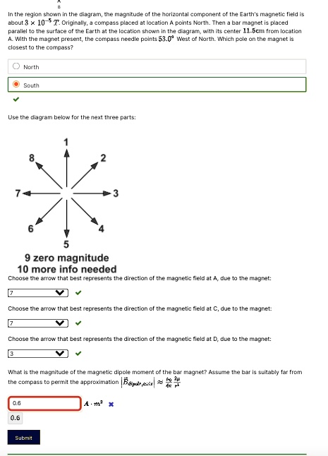 SOLVED: In the region shown in the diagram, the magnitude of the ...