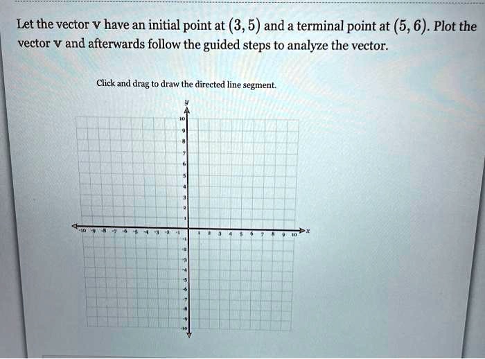 let the vector v have an initial point at 35 and a terminal point at 56 ...