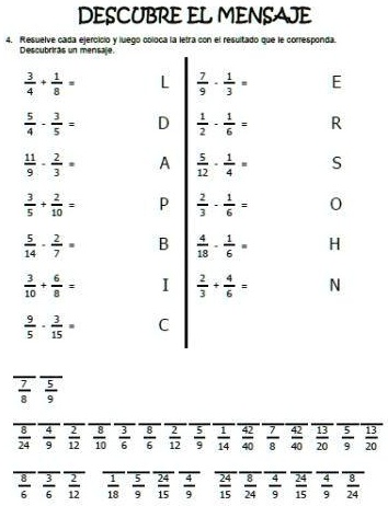 SOLVED: Resuelve cada ejercicio y luego coloca la letra con el ...