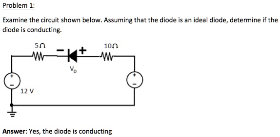 Problem 1: Examine the circuit shown below. Assuming that the diode is ...