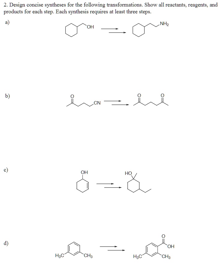 VIDEO solution: 2. Design concise syntheses for the following ...