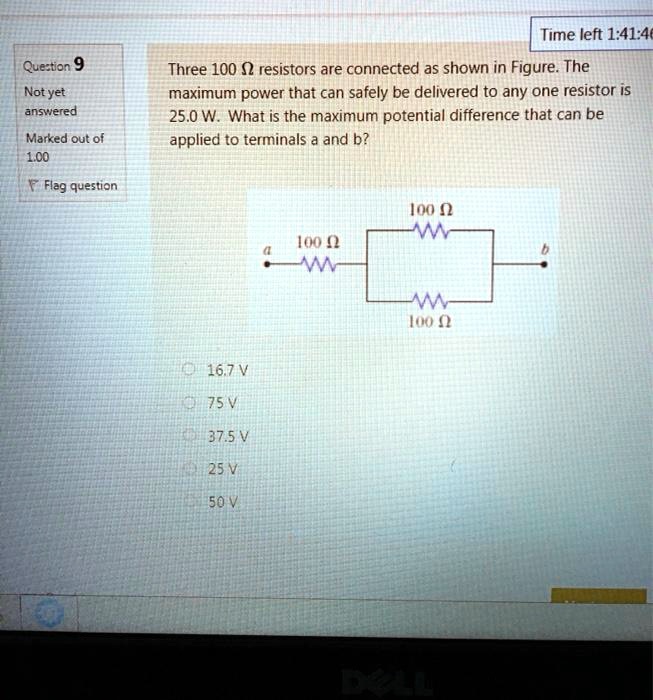 SOLVED: Time left 1:414 Queztion 9 Not yet answered Three 100 Q ...