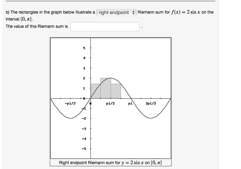 SOLVED: b) The rectangles in the graph below illustrate right endpoint interval [0,x] . The ...