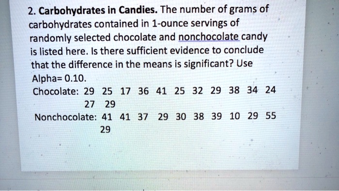 2 carbohydrates in candies the number of grams of carbohydrates ...
