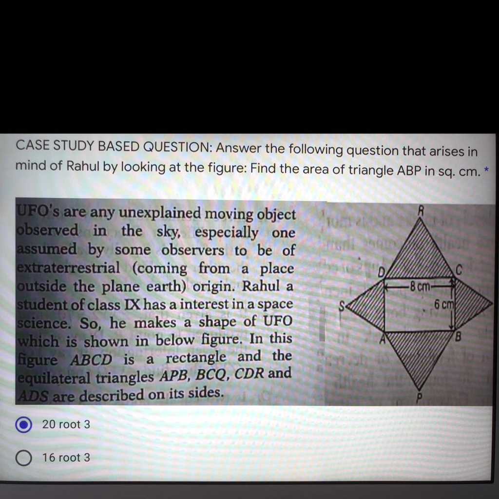 SOLVED: "CASE STUDY BASED QUESTION: Answer the following question that ...