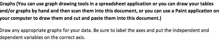graphs you can use graph drawing tools in a spreadsheet application or ...