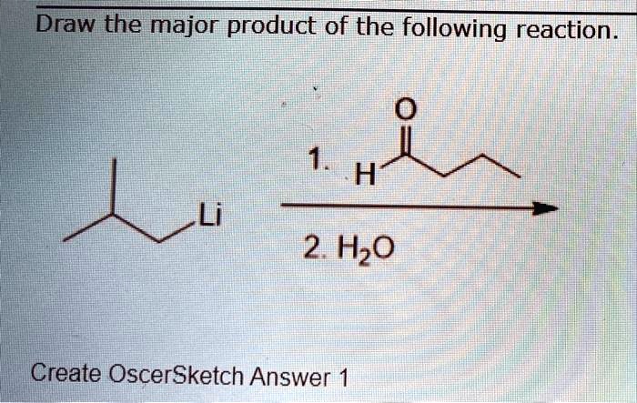 SOLVED: Draw the major product of the following reaction. H2O2 Create ...