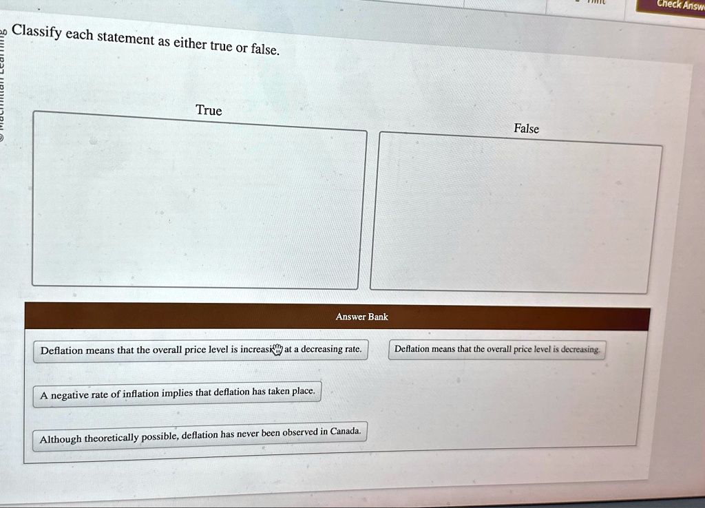 SOLVED: Classify each statement as either true or false. True False ... SOLVED: Classify each statement as either true or false. True False ...