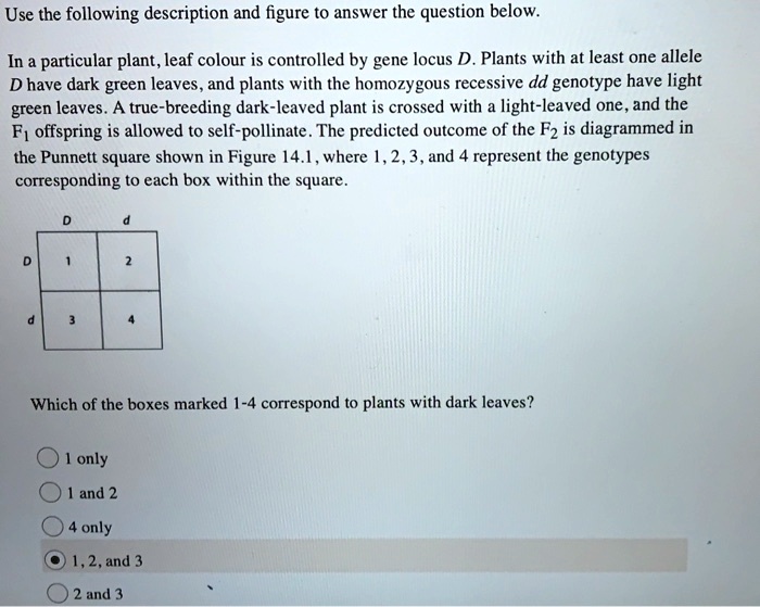 SOLVED: In a particular plant, leaf color is controlled by the gene ...