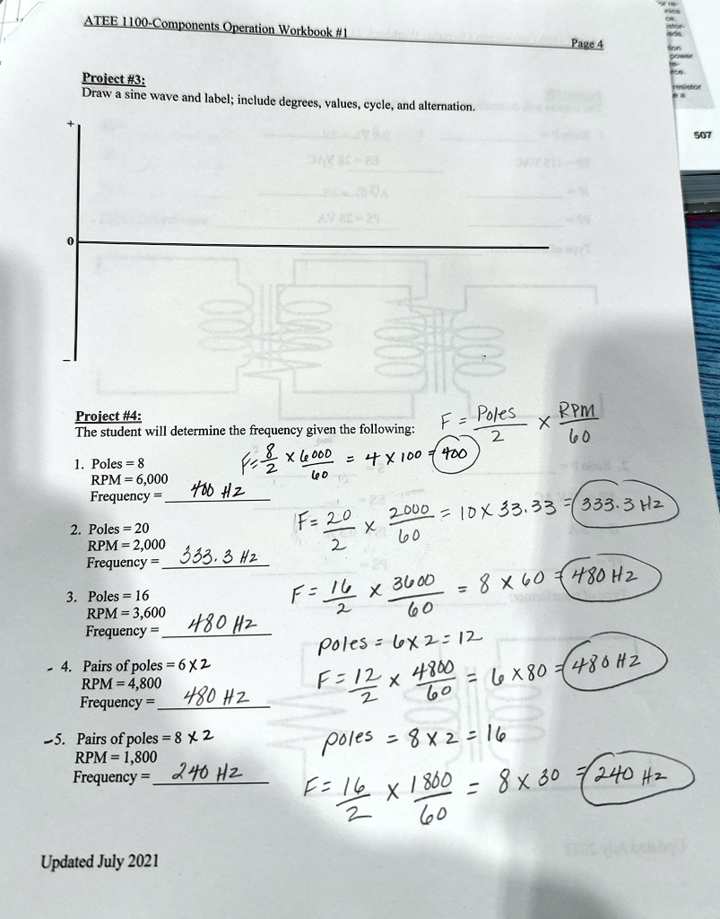 atee 1100 components operation workbook 1 project 3 draw a sine wave and label include degrees ...