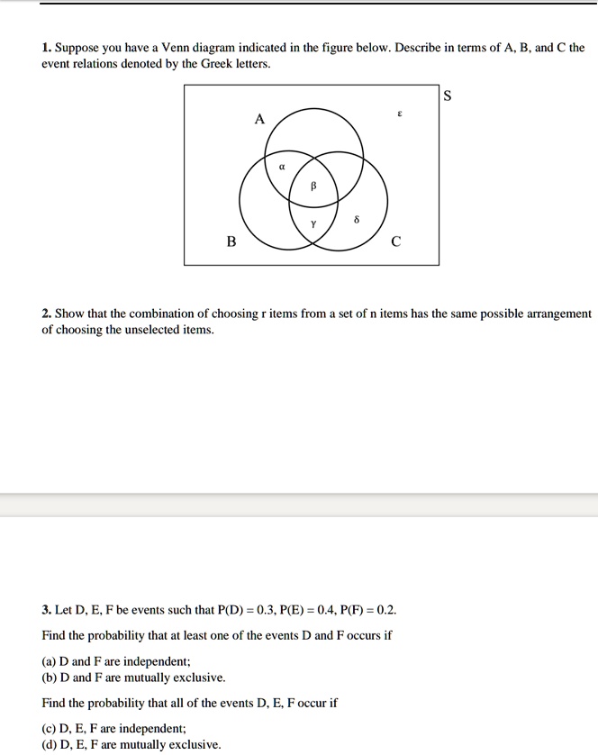 Suppose you have venn diagram indicated in the figure below...