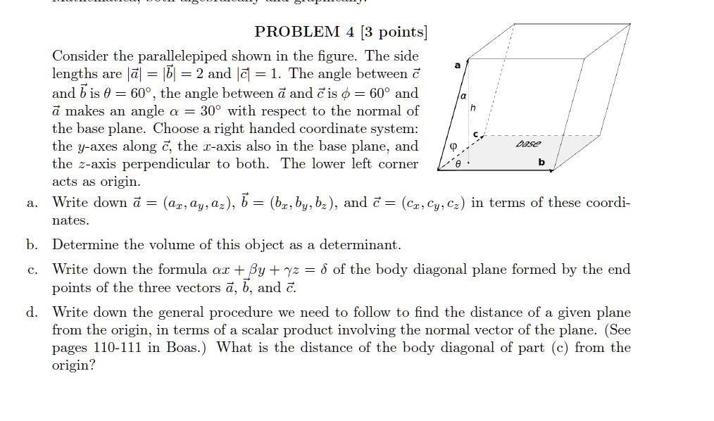 problem 4 3 points consider the parallelepiped shown in the figure the ...