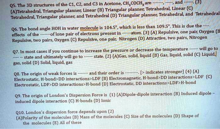 SOLVED: Q5.The 3D structures ofthe C1, C2,and C3 in Acetone, CH,COCH ...