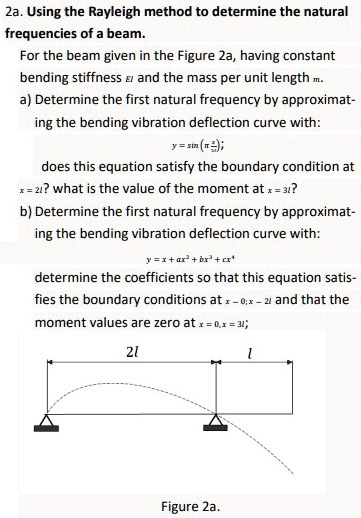 using the rayleigh method to determine the natural frequencies of a ...